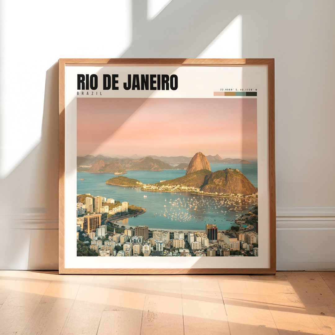 Rio De Janeiro Print | Rio De Janeiro Brazil Poster | Rio De Janeiro ...
