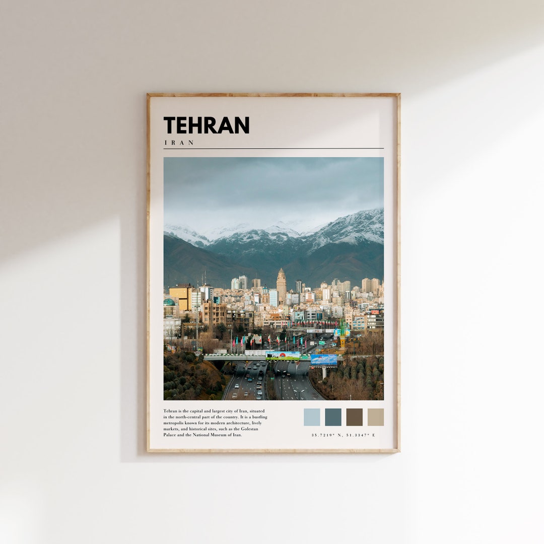 Tehran Print | Tehran Iran Poster | Iranian Wall Art | Tehran Photo ...