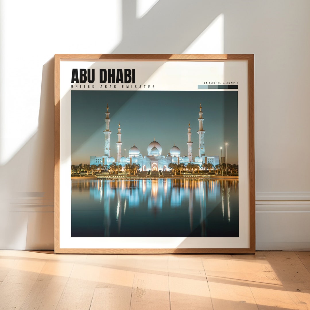 Abu Dhabi Print | Abu Dhabi UAE Poster | Abu Dhabi United Arab Emirates ...