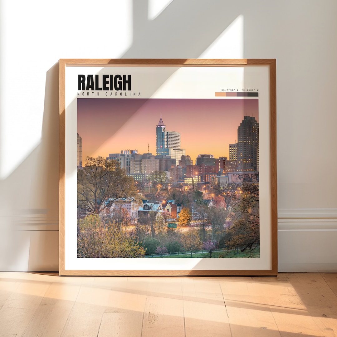 Raleigh Wall Print | Raleigh North Carolina Poster | Raleigh Wall Art ...