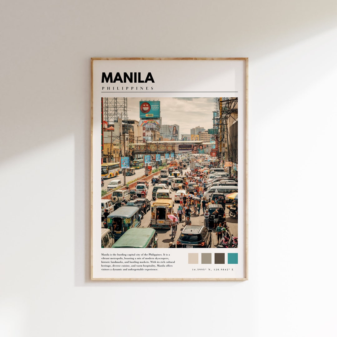 Manila Wall Print | Manila Philippines Poster | Manila Wall Art ...