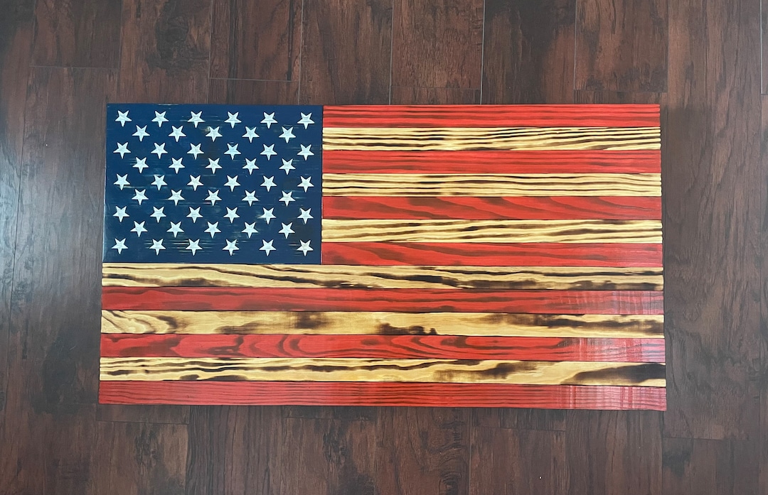 Epoxy Star Rustic Wooden Flag - Etsy