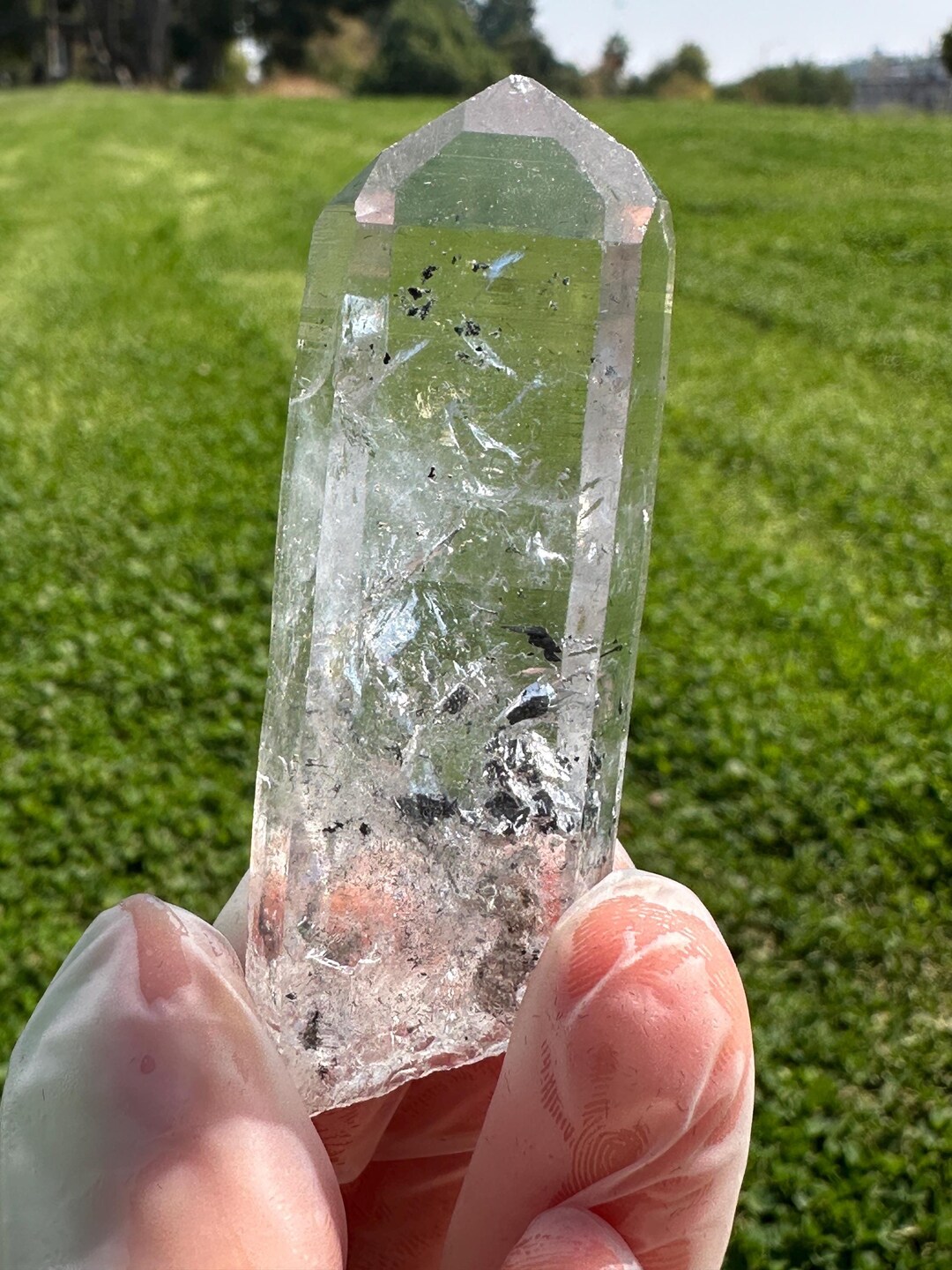 Stunning Laser Wand With Tabby Shape, Graphite Inclusions, Grounding ...