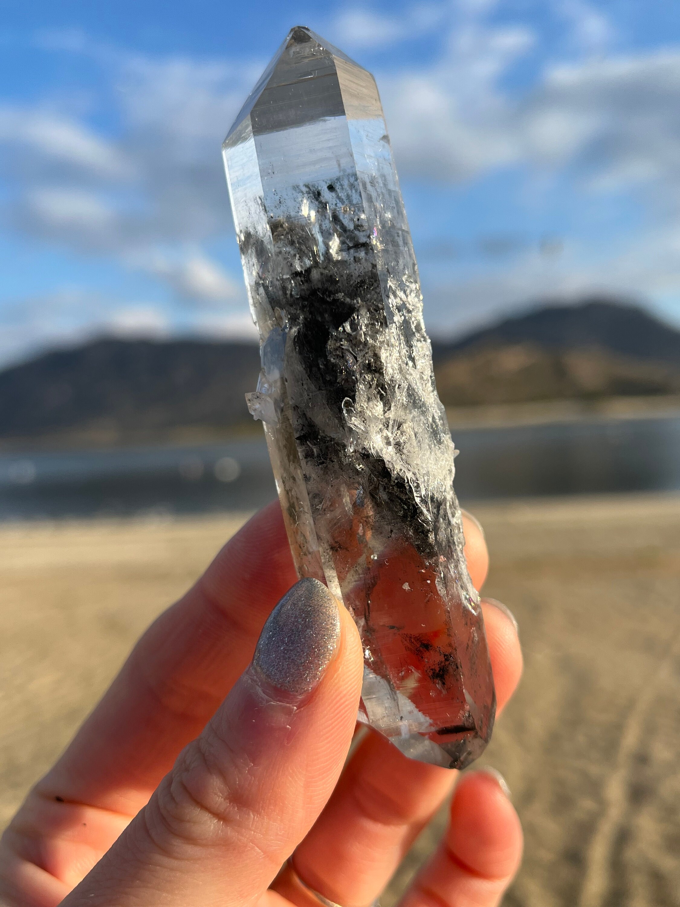 Double Terminal Crystal With Graphite Inclusions From Jinkouhe, Sichuan ...