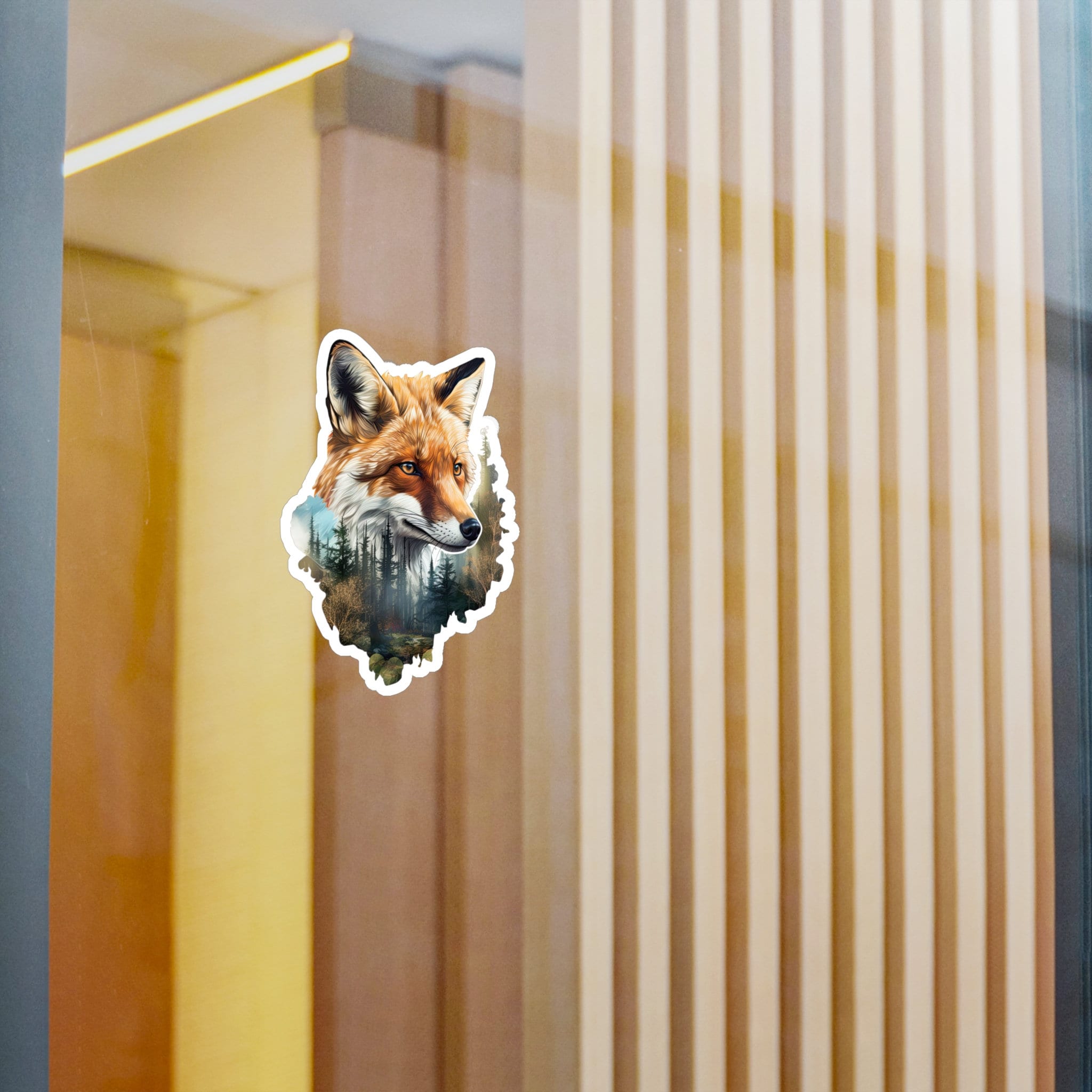 Fox in the Forest Vinyl Sticker for Laptops Fox Sticker - Etsy