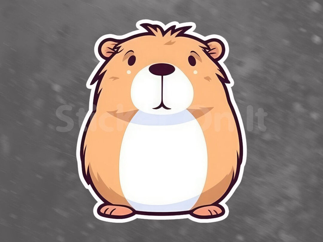 Capybara Sticker Cute Capybara Sticker Goldfish Decal Vinyl - Etsy