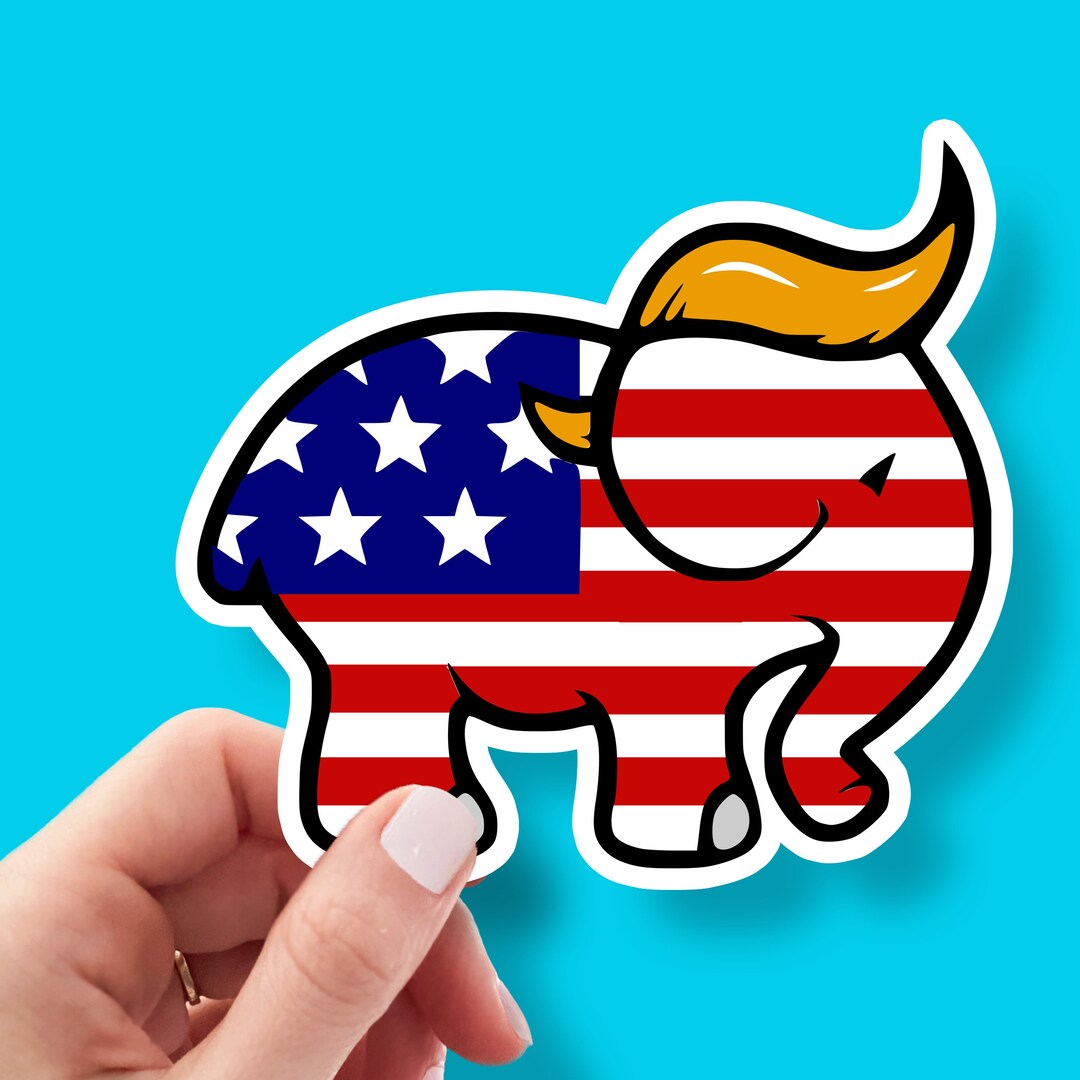 Trump Sticker, MAGA Stricker, Trump Elephant High Quality, Waterproof ...