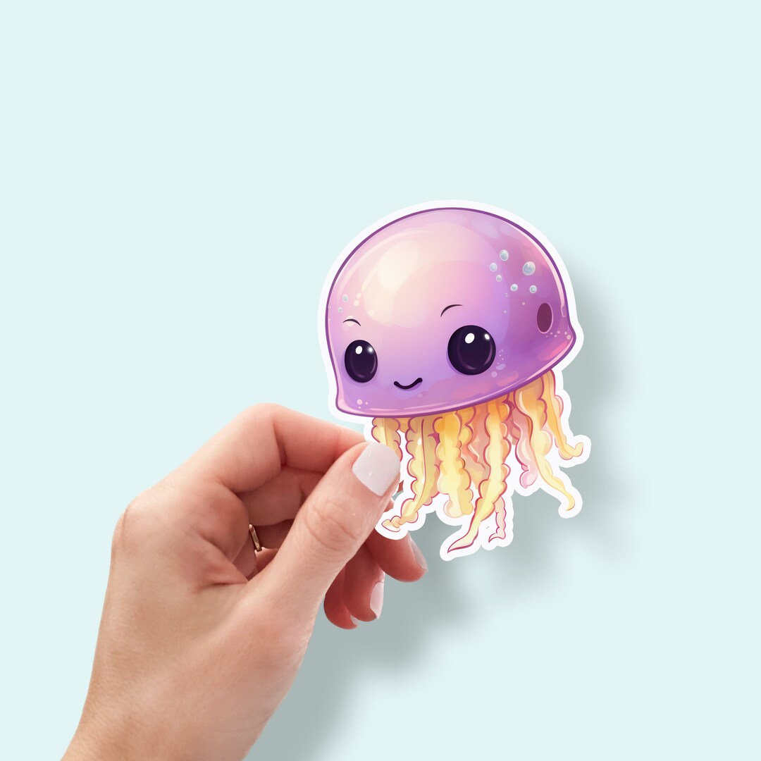 Cute Jelly Sticker Jelly Laptop Decal Ocean Animal Sticker Underwater ...