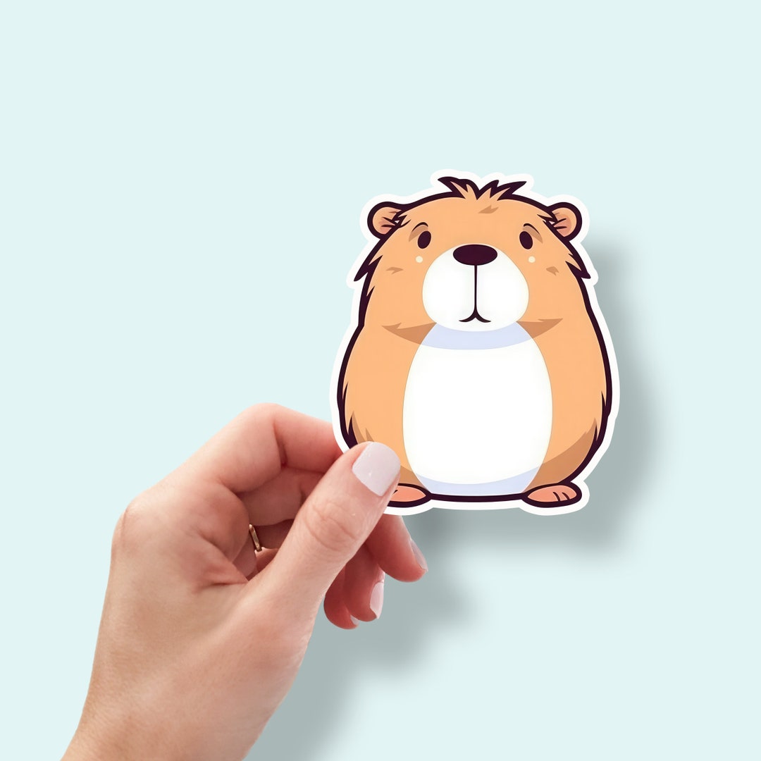 Capybara Sticker, Cute Capybara Sticker, Goldfish Decal, Vinyl Sticker ...