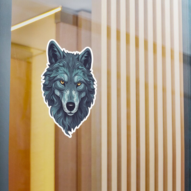 Grey Wolf Sticker Grey Wolf Decal Vinyl Sticker Laptop - Etsy