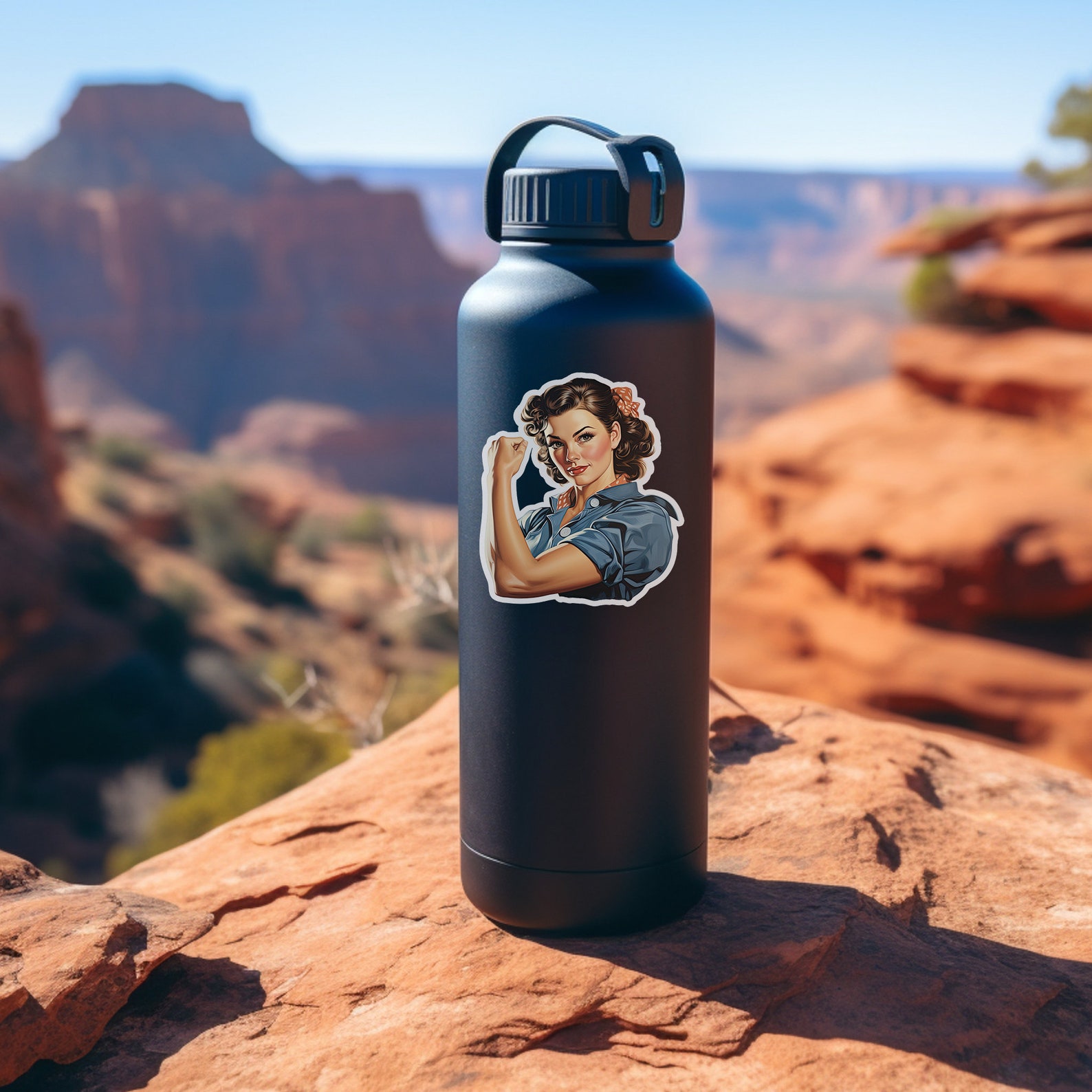 Rosie the Riveter Sticker, Rosie the Riveter Laptop Sticker, Hydro ...