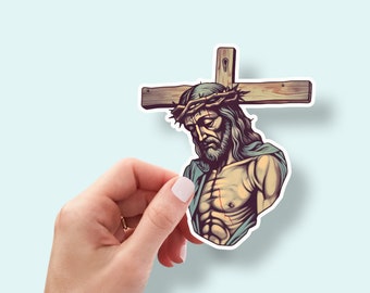 Jesus Cross Vinyl Decal - Etsy