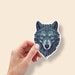 Grey Wolf Sticker, Grey Wolf Decal, Vinyl Sticker, Laptop Sticker, Car ...