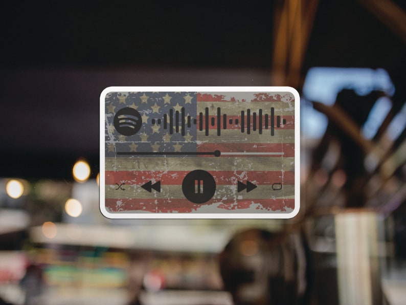 Custom American Flag Spotify Stickers 4 Sticker Scans With the Spotify ...