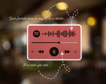 Spotify Code Sticker // Green & Pink Cassette Tape With Spotify Code ...