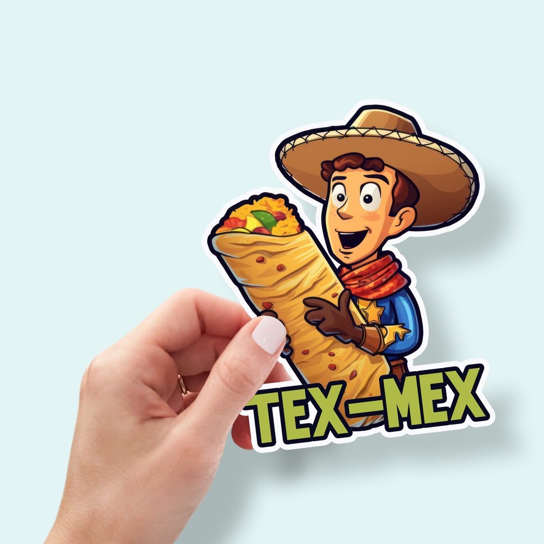 Tex-mex Sticker Cowboy Decal Texas Vinyl Sticker Texmex Food Sticker - Etsy