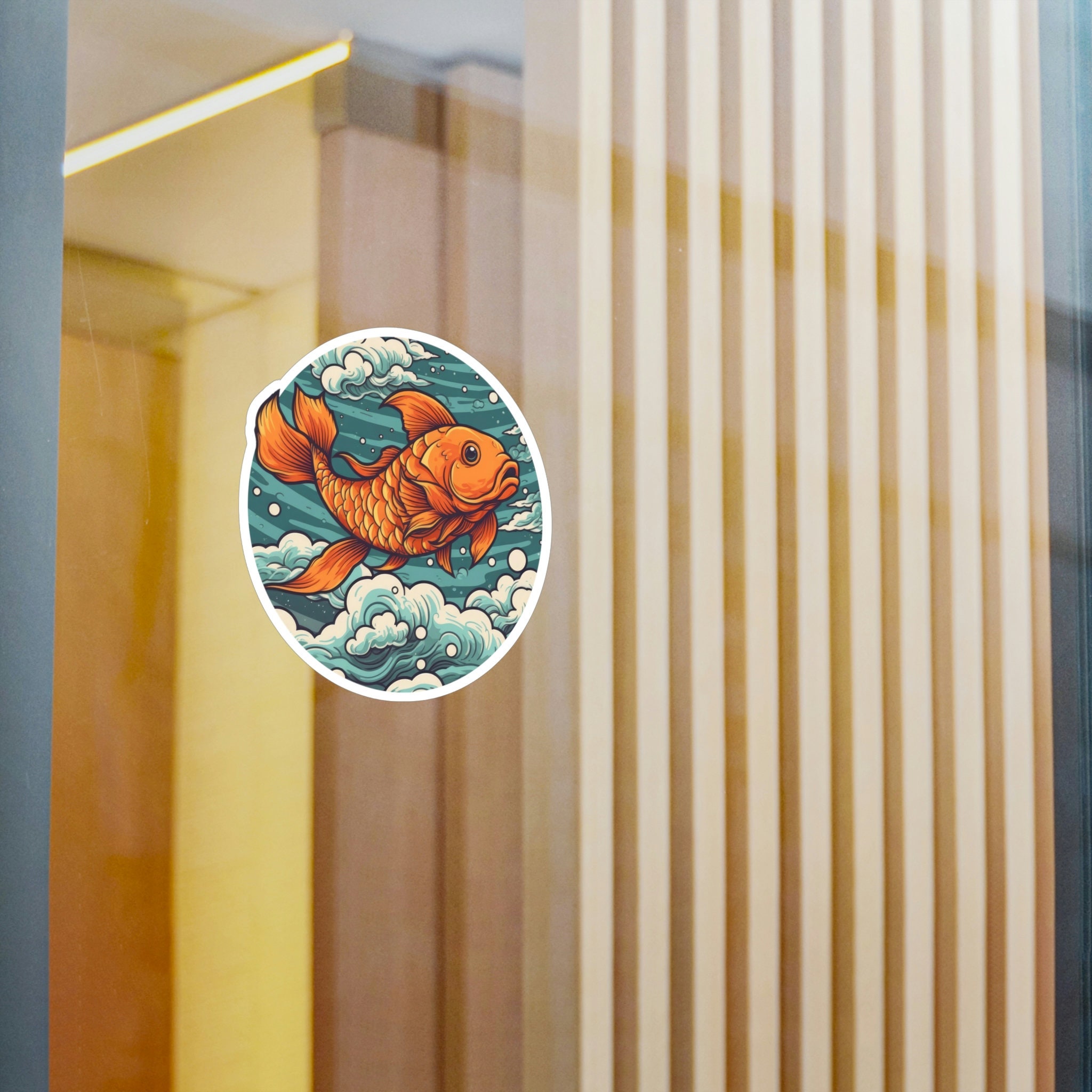 Japanese Koi Fish Koi Fish Stickers Vinyl Sticker Laptop - Etsy