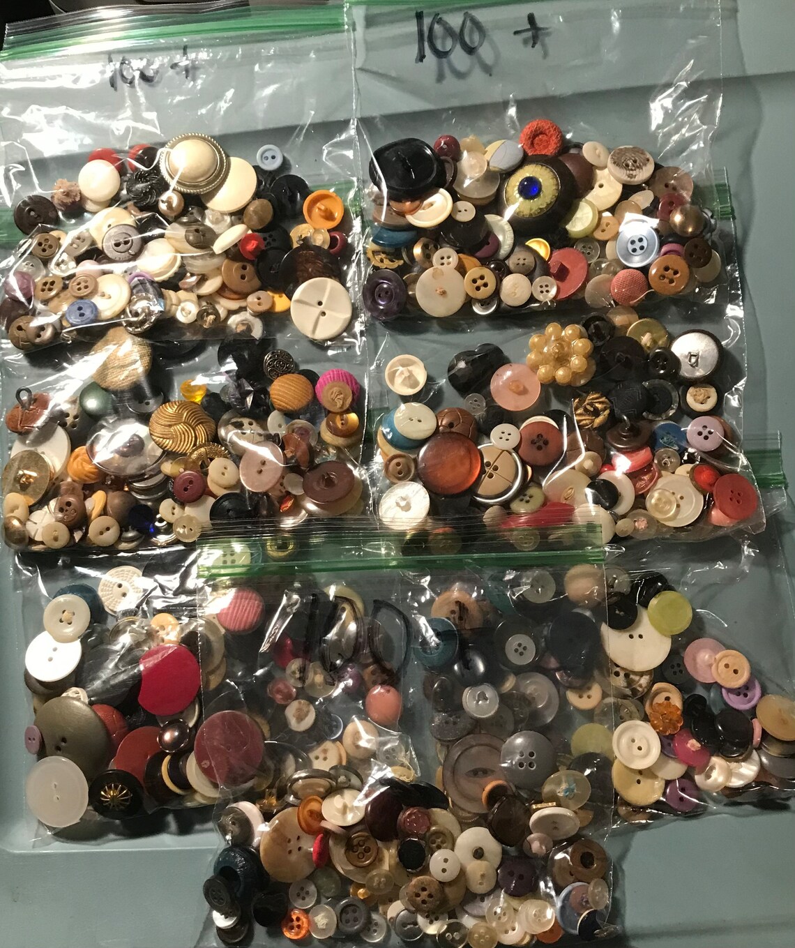Vintage Button Lot for Crafts, 100 + per Bag, Sewing, Journaling ...