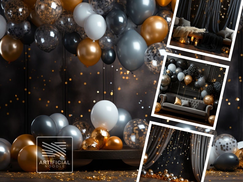 New Year's Eve Digital Backdrop New Year's Eve Digital Background New ...