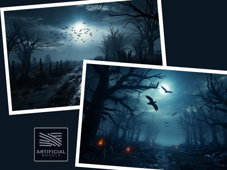 Spooky Corn Field Digital Backdrops – 8 Halloween Field Photo ...
