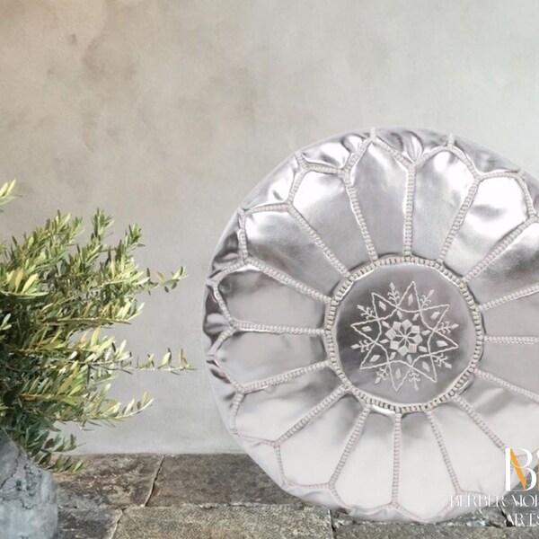 Silver Pouf - Etsy