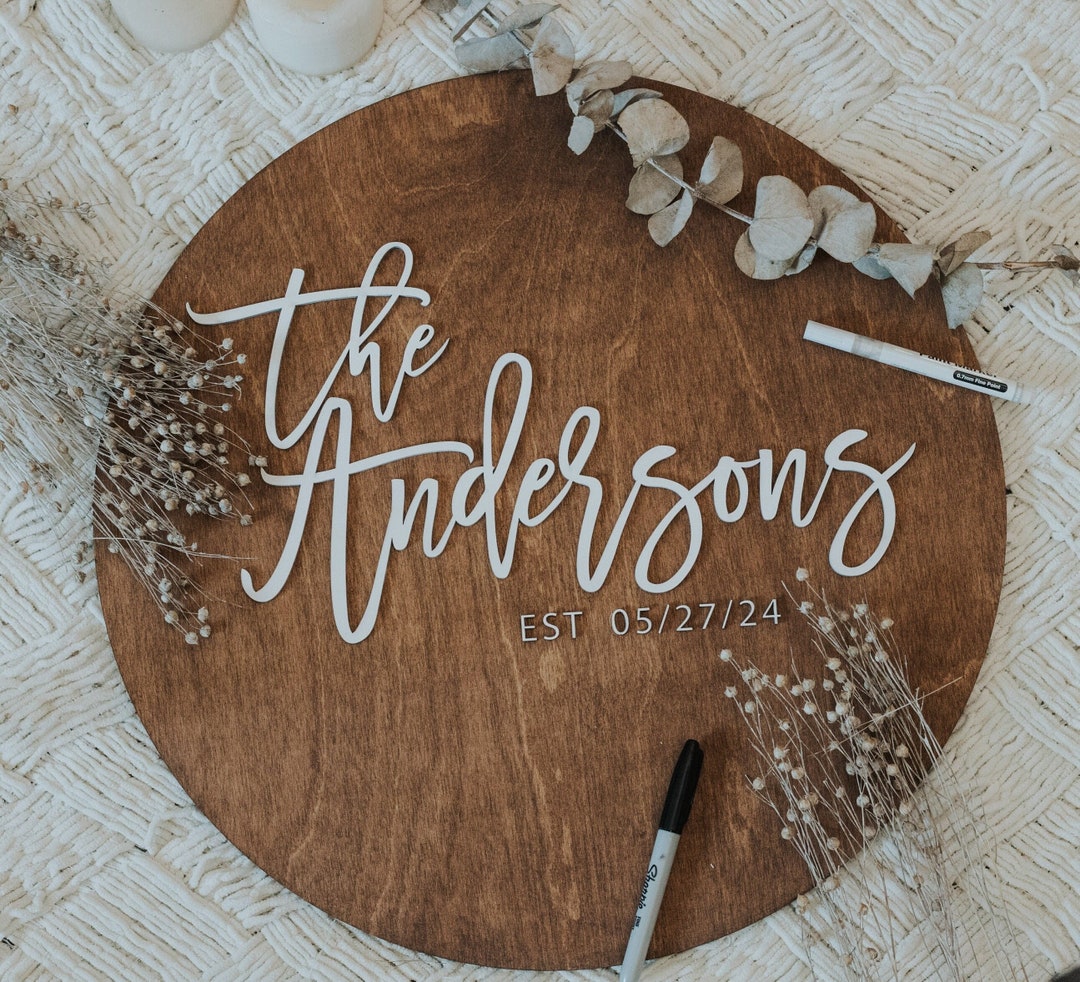 Rustic Wedding Guest Book Alternative Unique Custom Wedding Decor Guest ...