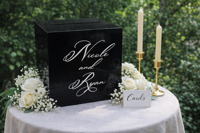 Wedding Card Box With Lock and Key | Acrylic Card Box, Cards + Gifts ...