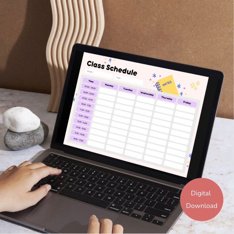 Daily & Weekly Class Schedule Templates EDITABLE Easy Class Schedule ...