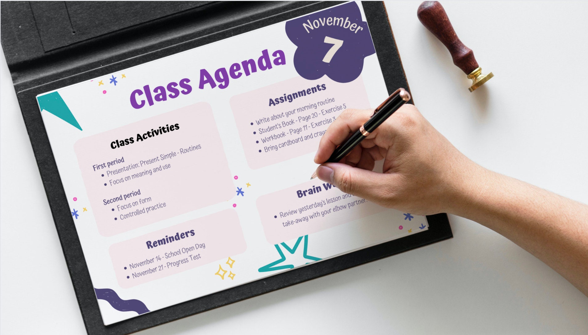 Daily & Weekly Class Schedule Templates EDITABLE Easy Class Schedule ...