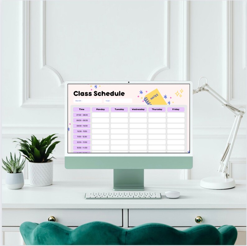 Daily & Weekly Class Schedule Templates EDITABLE Easy Class Schedule ...