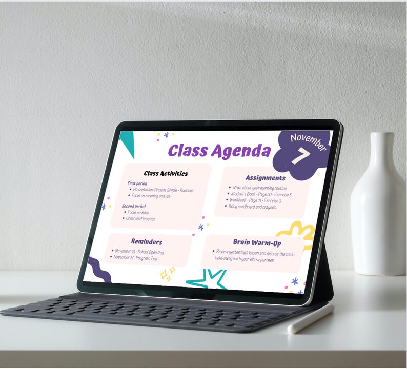 Daily & Weekly Class Schedule Templates EDITABLE Easy Class Schedule ...
