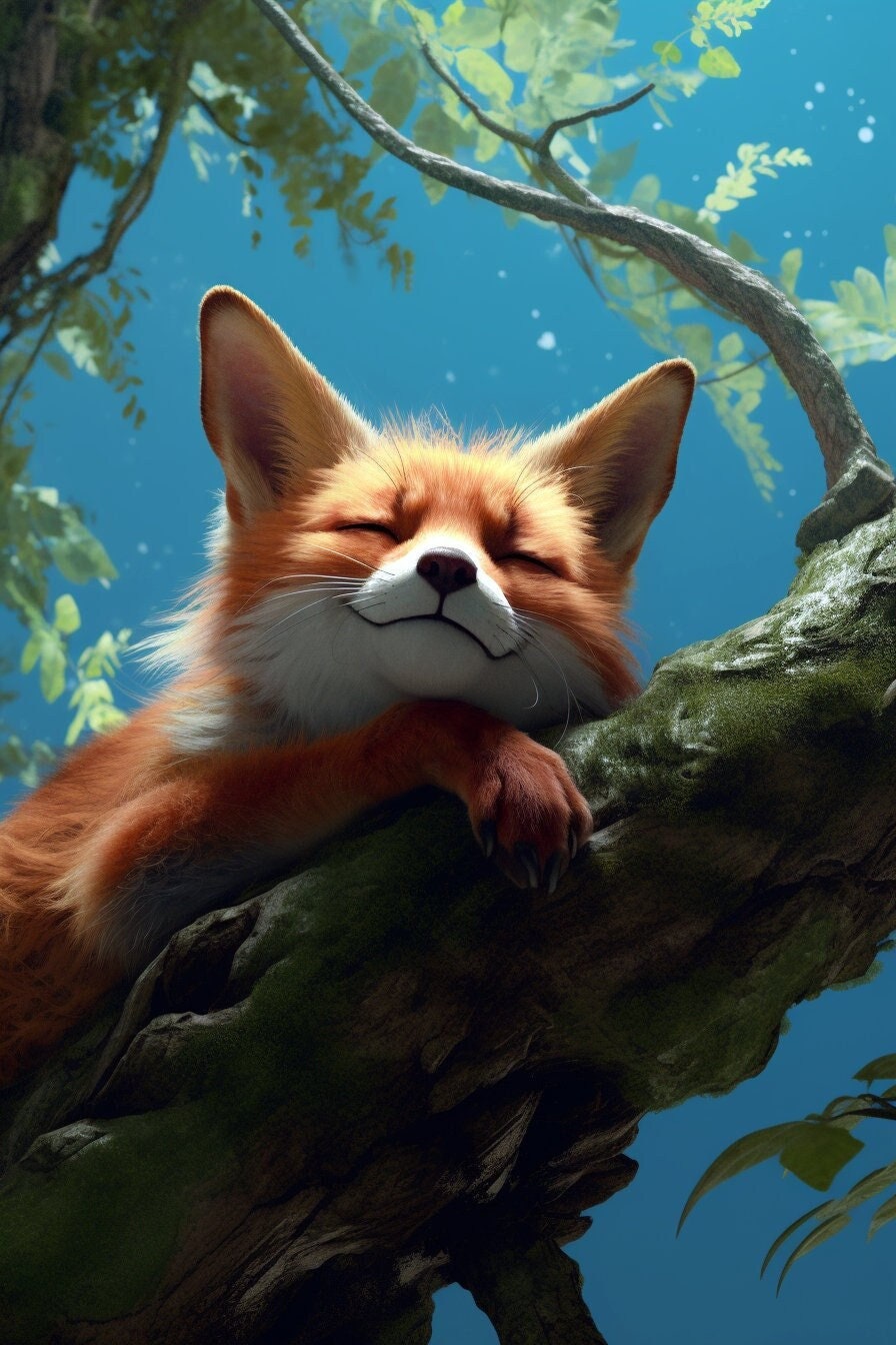 No Fox Given, Fox Pun, AI Art, Digital Download - Etsy