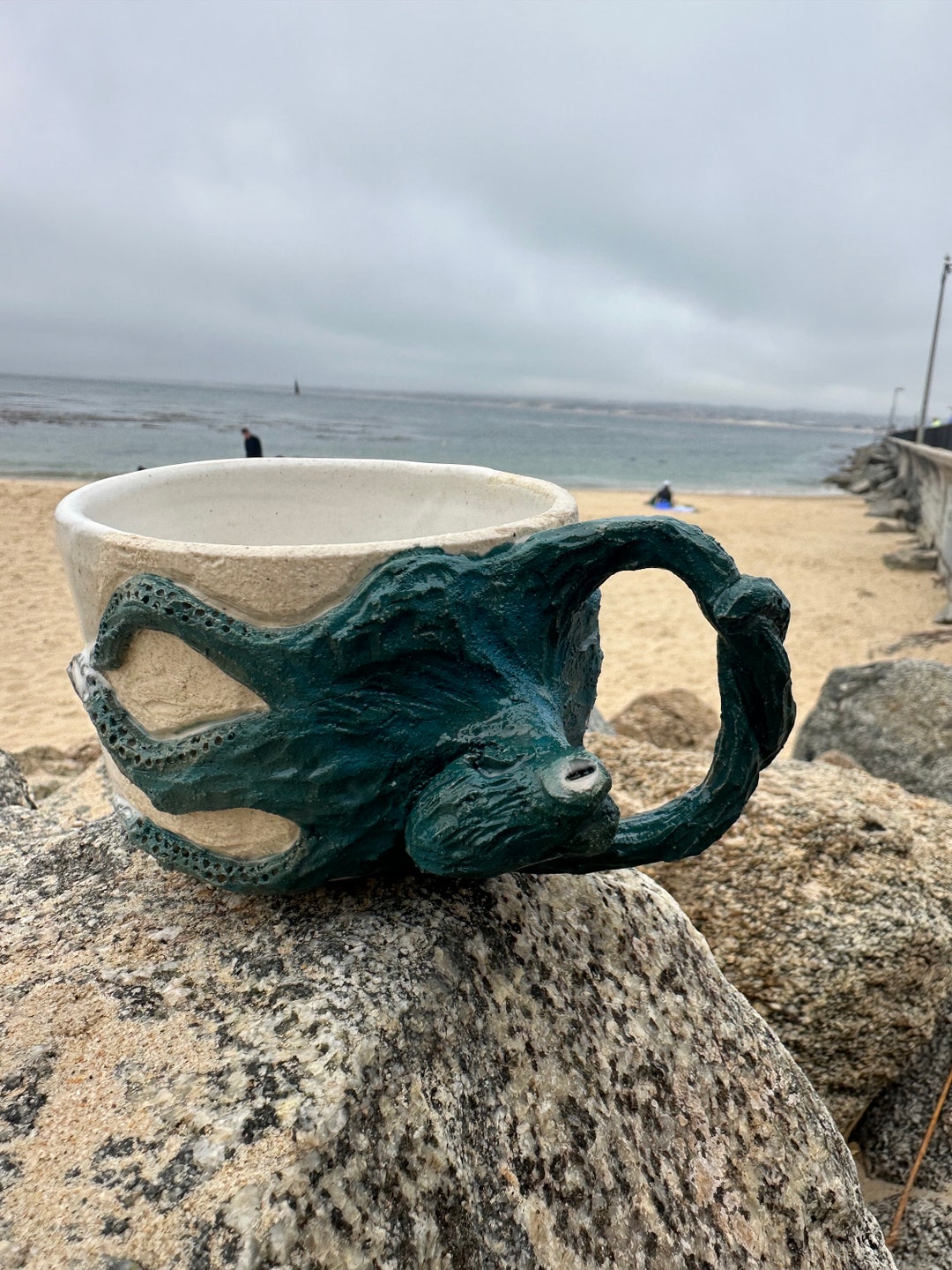Handmade Blue and White Ceramic Octopus Coffee Mug - Etsy