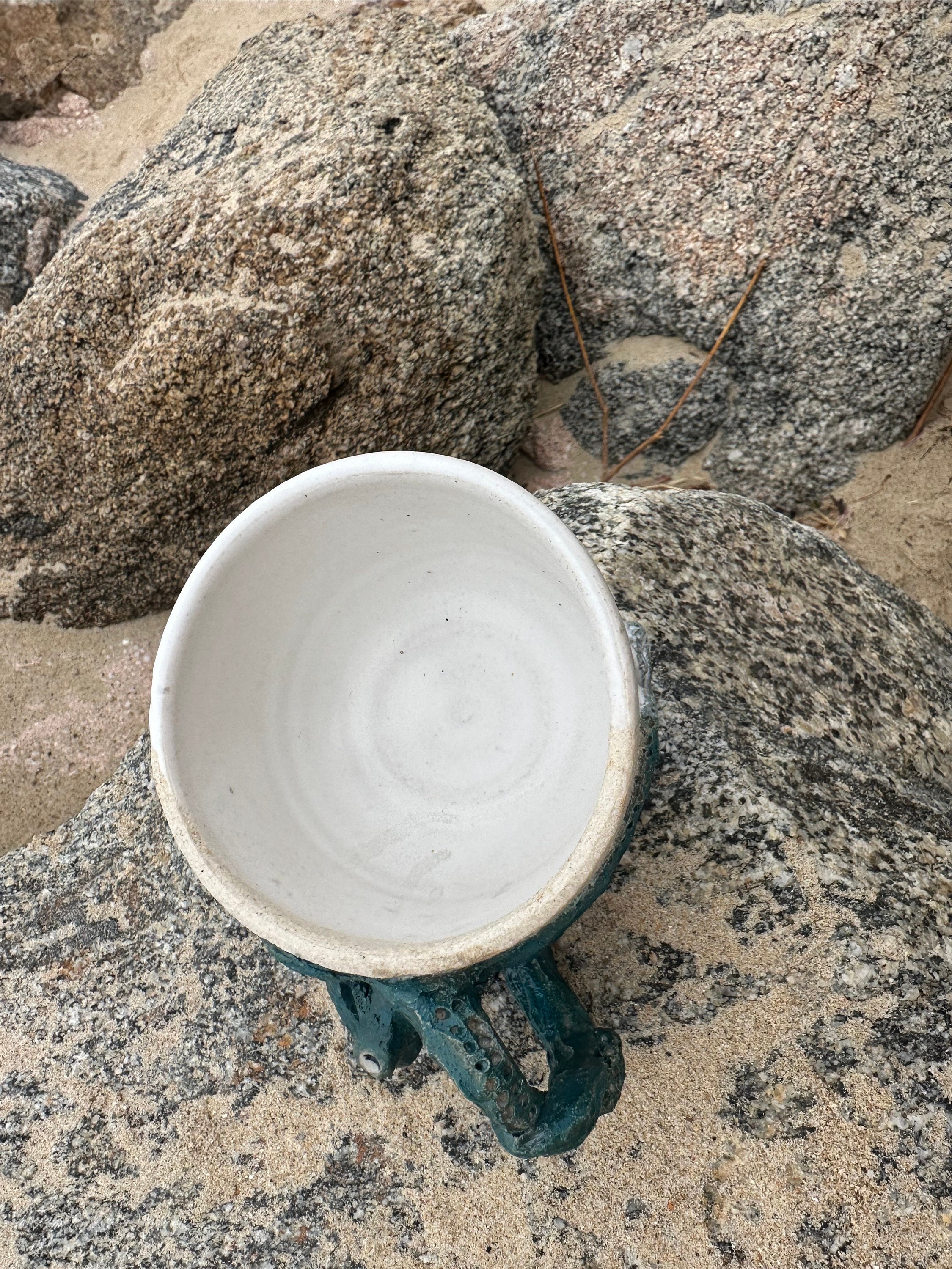 Handmade Blue and White Ceramic Octopus Coffee Mug - Etsy