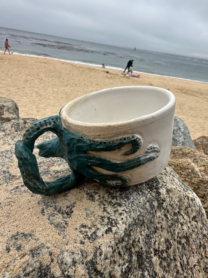 Handmade Blue and White Ceramic Octopus Coffee Mug - Etsy