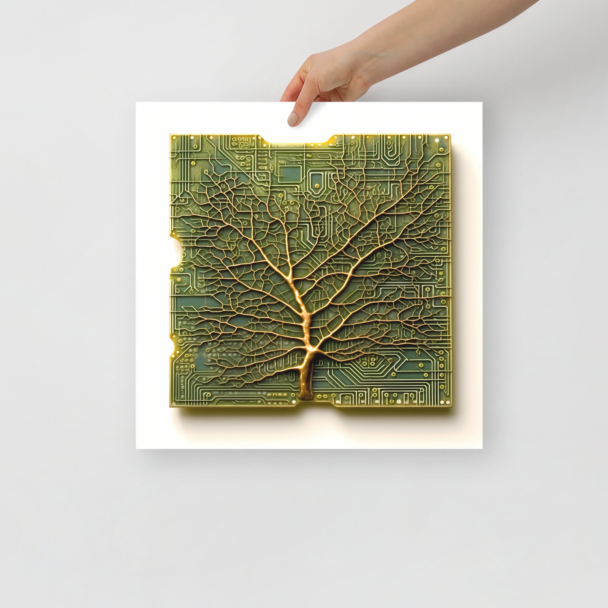 Circuit Board Tree Art Print, Computer Science Gift, Programmer Wall ...
