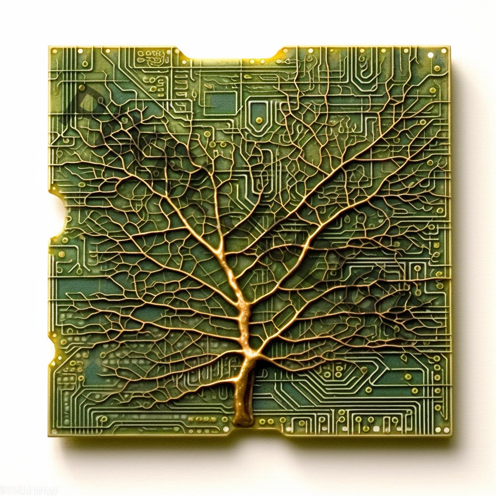 Circuit Boards Nature Digital Art PNG Technology Art Gift for Engineers ...