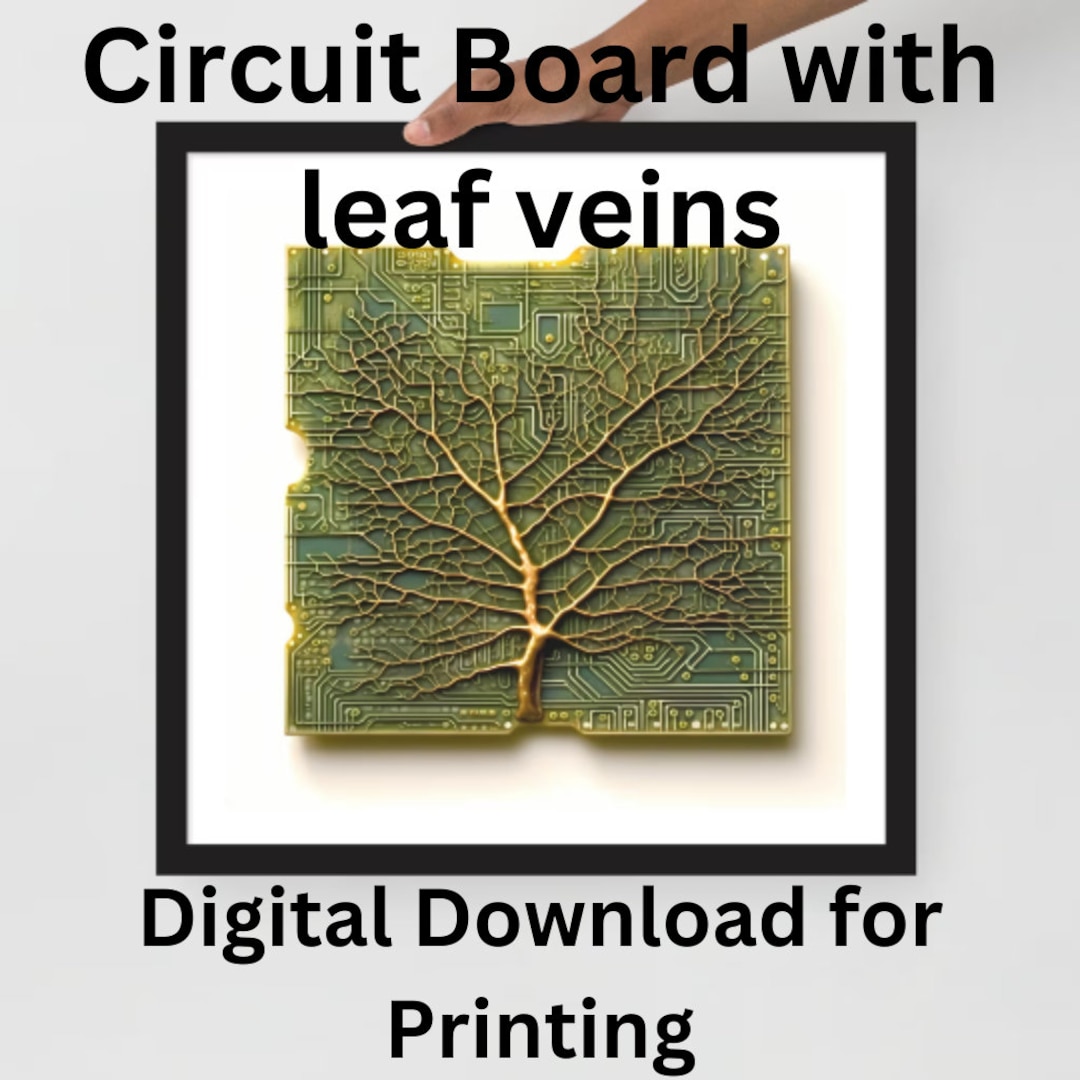 Circuit Boards Nature Digital Art PNG | Technology Art | Gift for ...