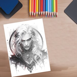Dark Art Coloring Book V2 Printable PDF Grayscale Coloring Pages ...