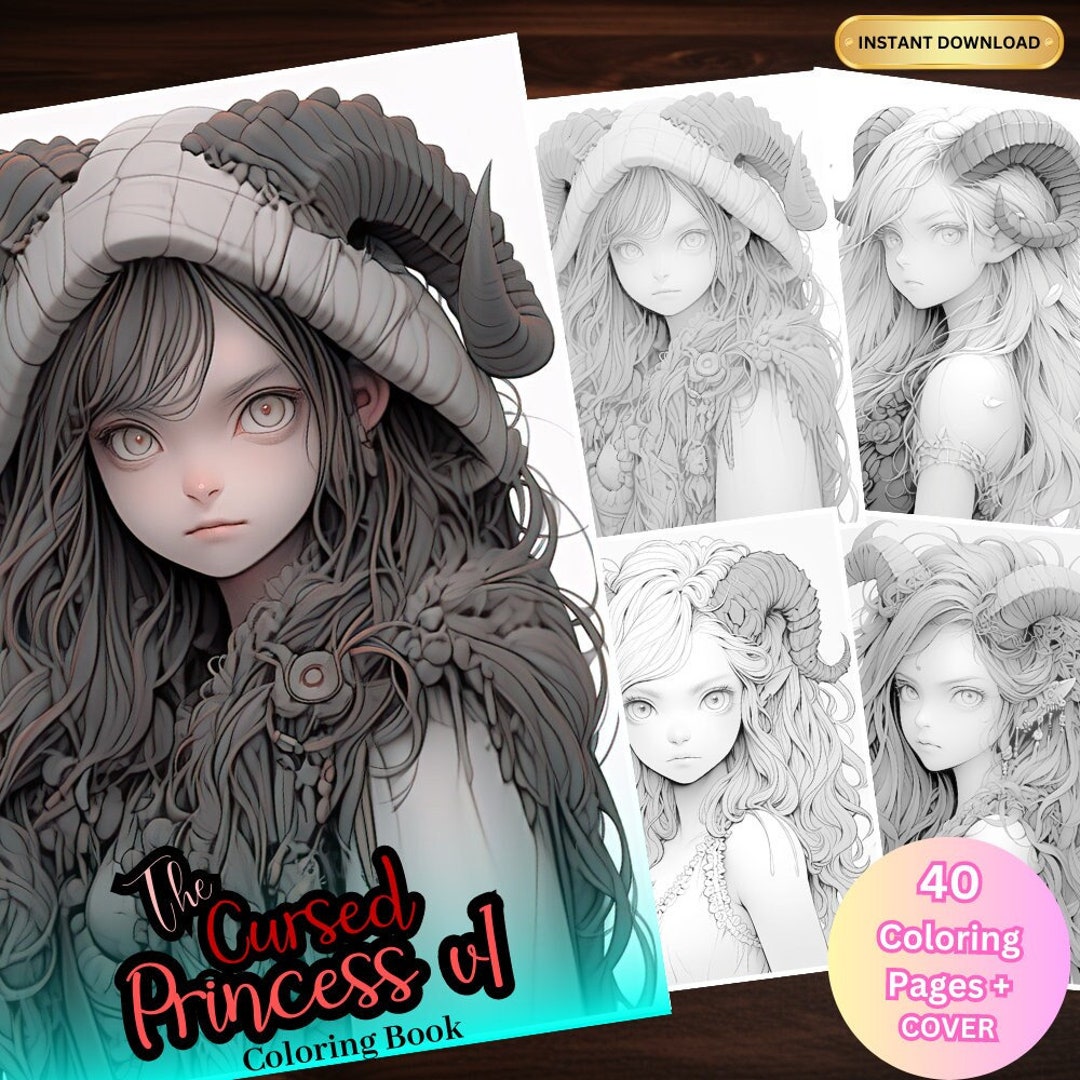 Dark Art Coloring Book V1 Printable PDF Grayscale Coloring Pages Ready ...