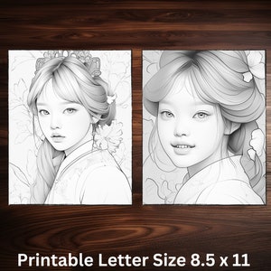 Asian Art Coloring Book Printable PDF Grayscale Coloring Pages Ready to ...