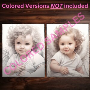 Cute Baby Angels Coloring Book Baby Book Instant Download Grayscale ...