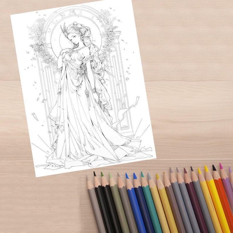 Goddess Artemis Greek Goddess Greek Mythology Coloring Book Instant ...