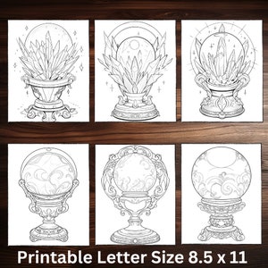 Crystal Ball Fantasy Art Therapy Globe Coloring Adult Coloring Book ...