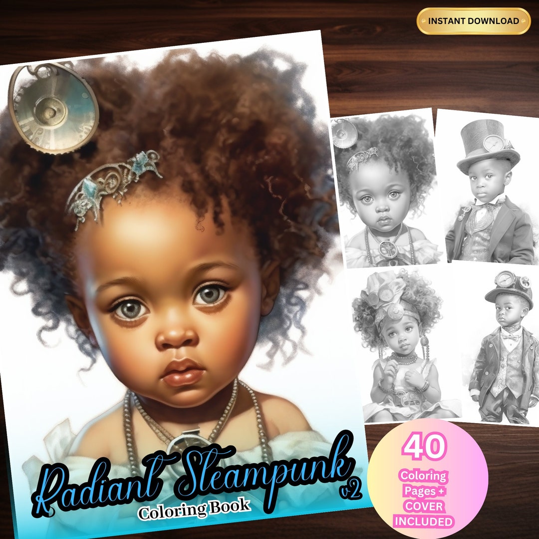 40 Cute Baby Coloring Book V2 Printable PDF Grayscale Coloring Pages ...