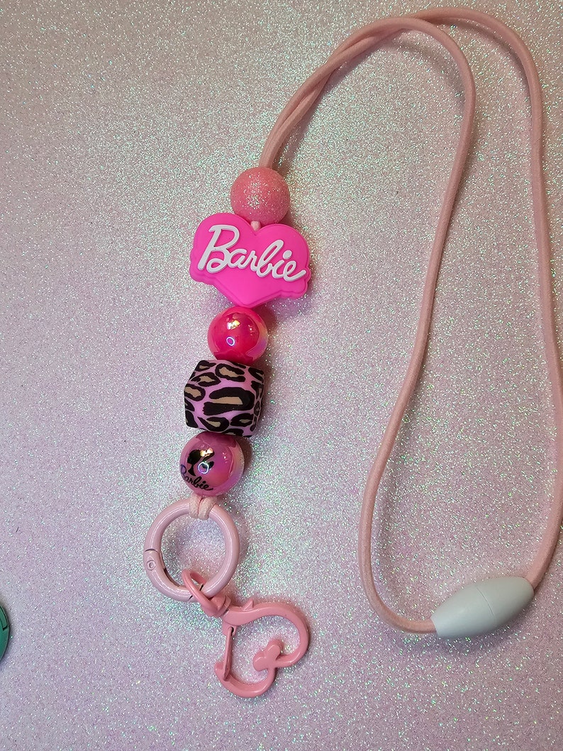 ON SALE Barbie Lanyard and Teal With Pink Lanyard With Rhinestones ...