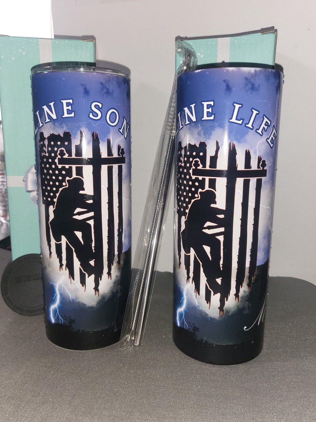 Lineman Gift, Line Life, Matching Lineman Line Wife Tumbler, Occupation ...