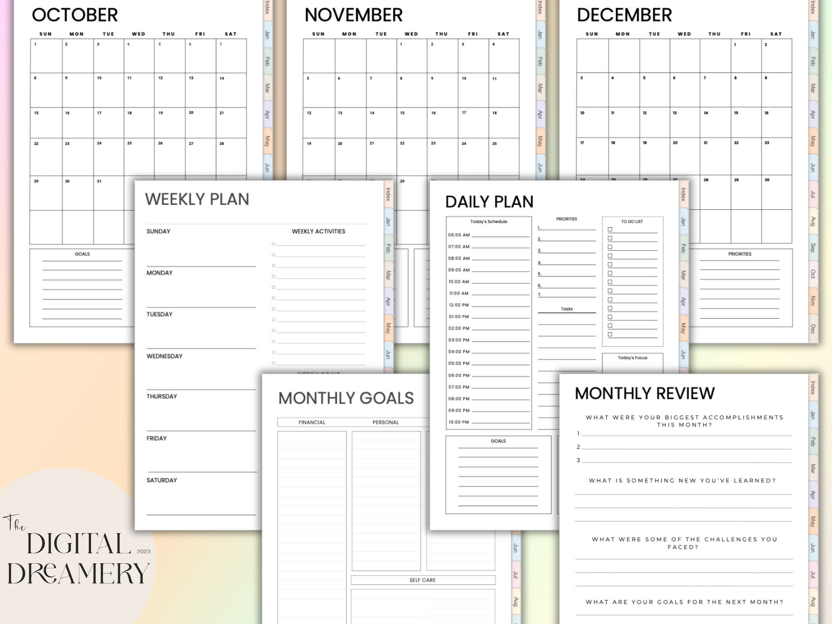 All-in-one ADHD Digital Life Planner Package, iPad Daily Calendar, Self ...