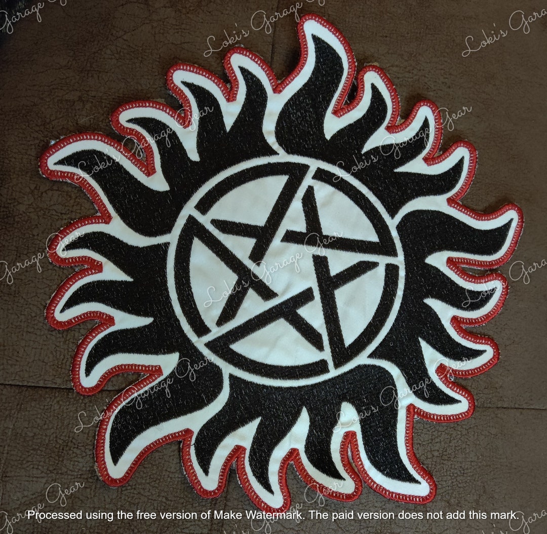 HUGE Embroidered Supernatural Protection Symbol Patch - Etsy