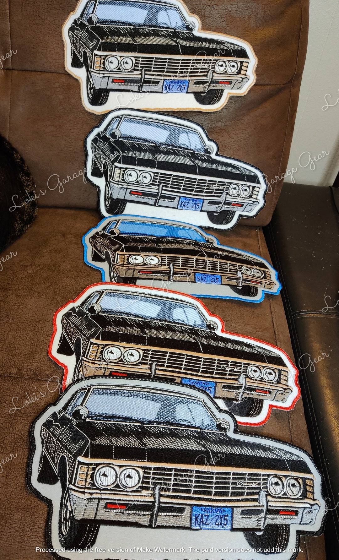 Supernatural 1967 Chevrolet Impala Dean Winchester's Baby Embroidered ...